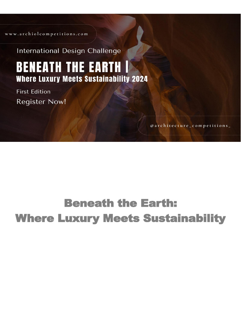 Beneath The Earth Where Luxury Meets Sustainability - Brief | PDF ...