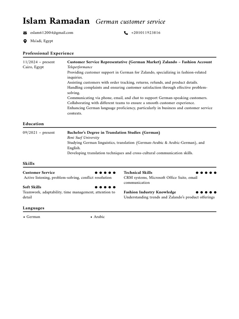 Islam Ramadan FlowCV Resume 20250310 | PDF