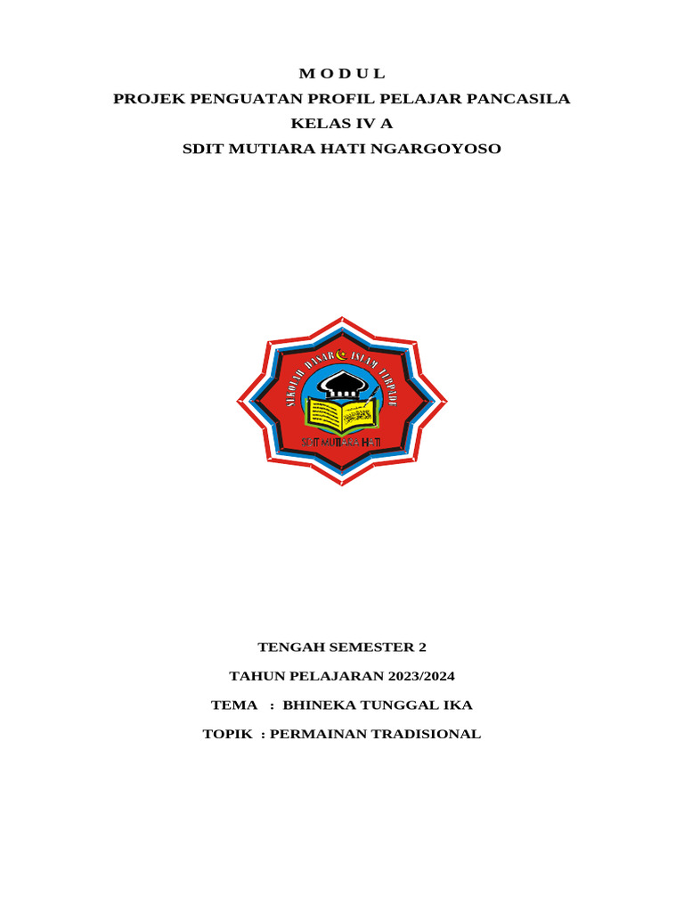 Modul Permainan Tradisional Kelas IV | PDF
