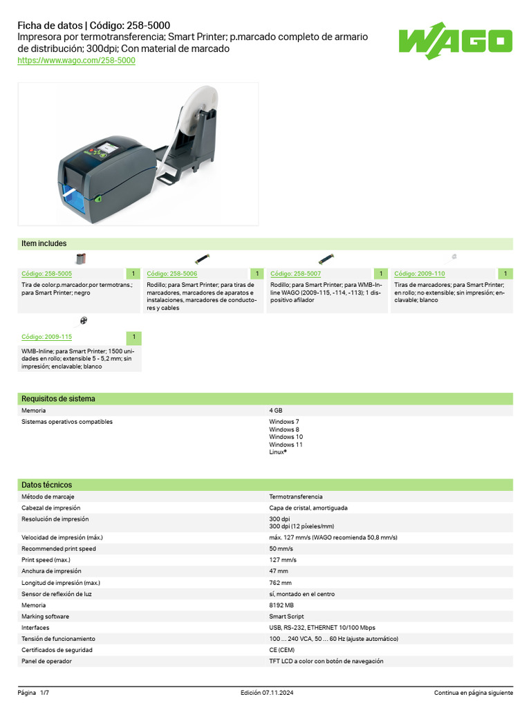 Impresora Smart Printer 258-5000 WAGO | PDF | Diseño gráfico | Informática