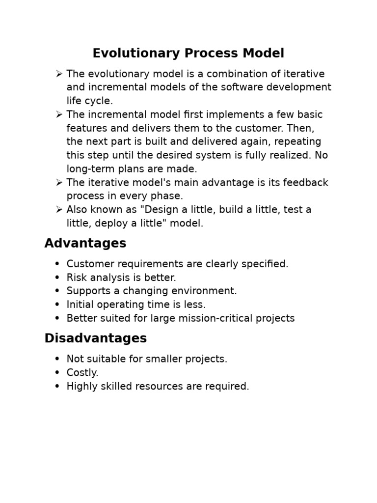 Evolutionary model in SE | PDF