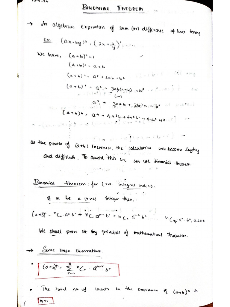 Binomial Theorem | PDF