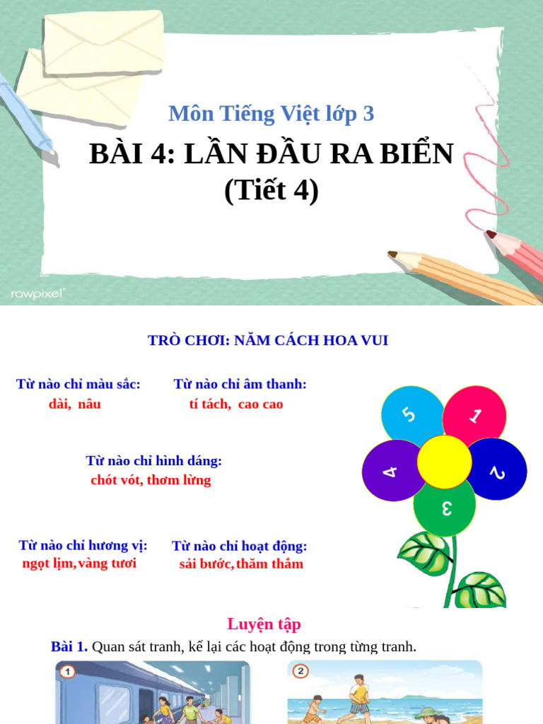Bai 4 Lan Dau Ra Bien Luyen Tap Tu Ngu Chi Dac Diem Cau Neu Dac Diem ...