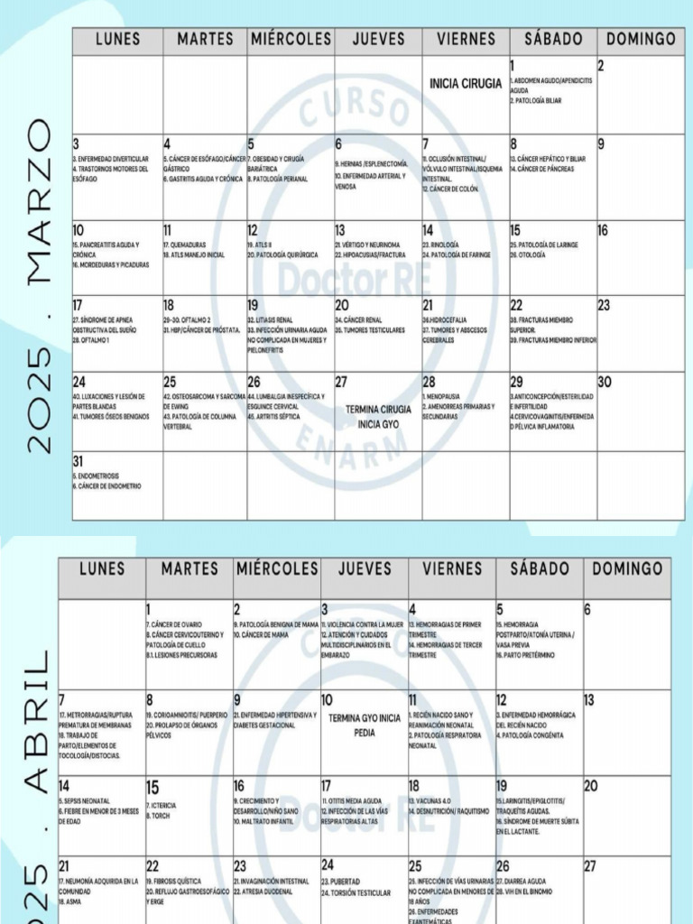 Calendario Enarm | PDF