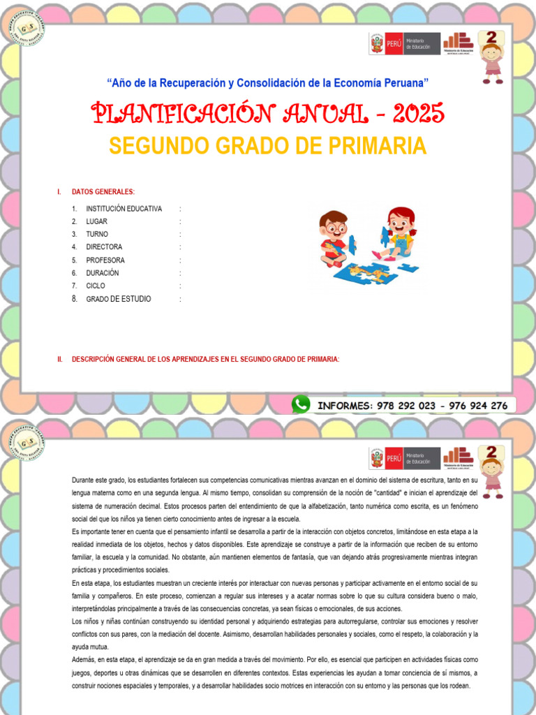 2do Grado Planificación Anual | PDF | Geometría | Longitud