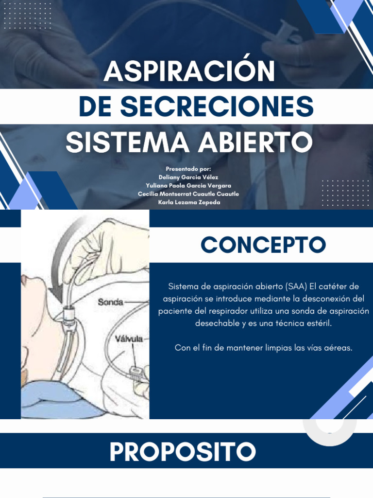 Aspiración de Secreciones Abierta | PDF | Sistema respiratorio | Neumonía