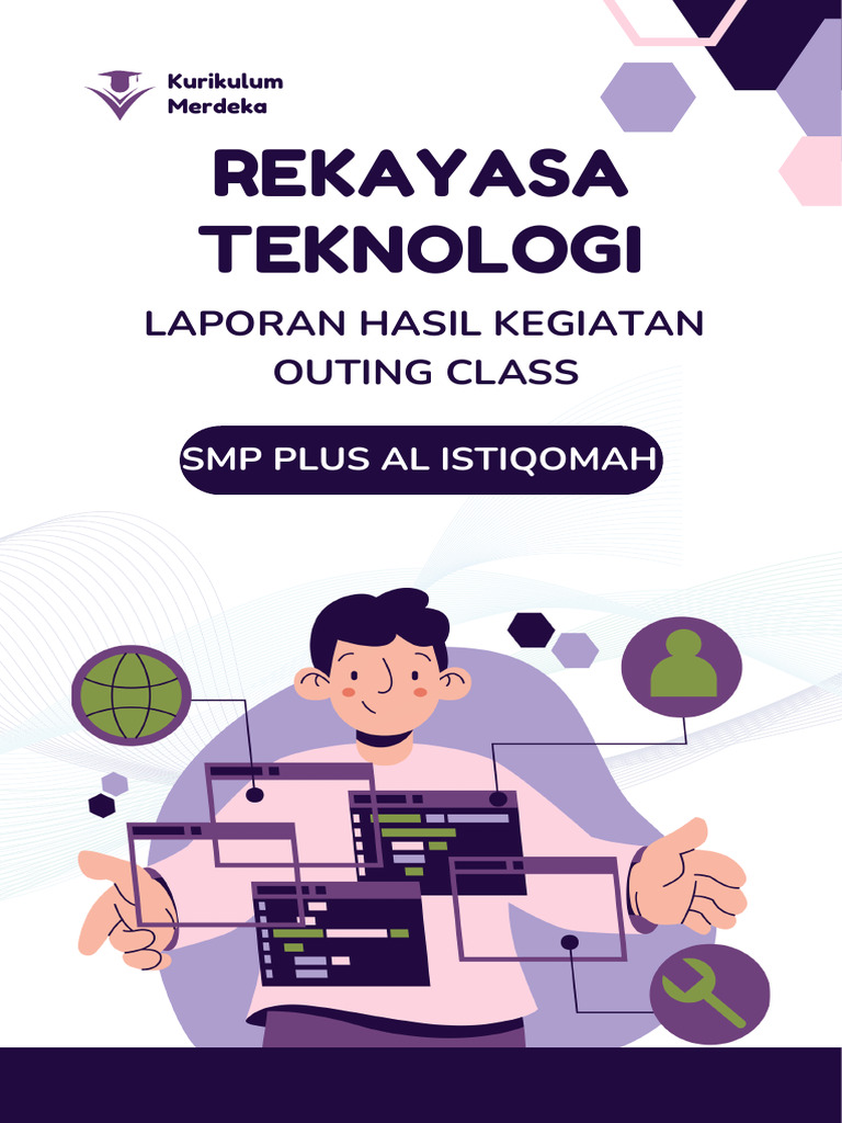 Modul Pembelajaran Perkembangan Teknologi Sampul Buku Ungu Ilustrasi | PDF
