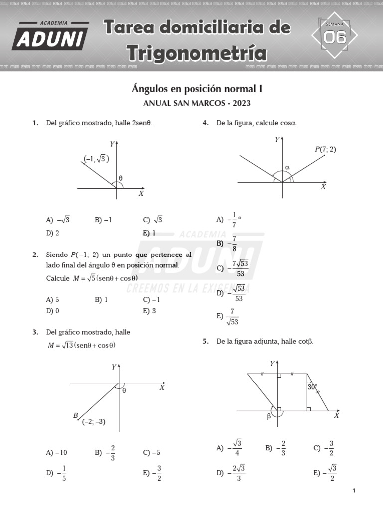 RT Ángulo en Posición Estándar | PDF