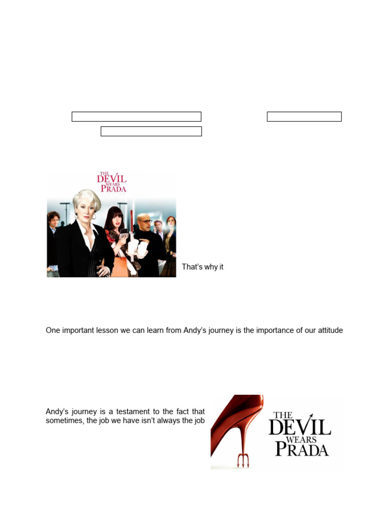 Lessons from The Devil Wears Prada | PDF | Psychology | Psychological ...