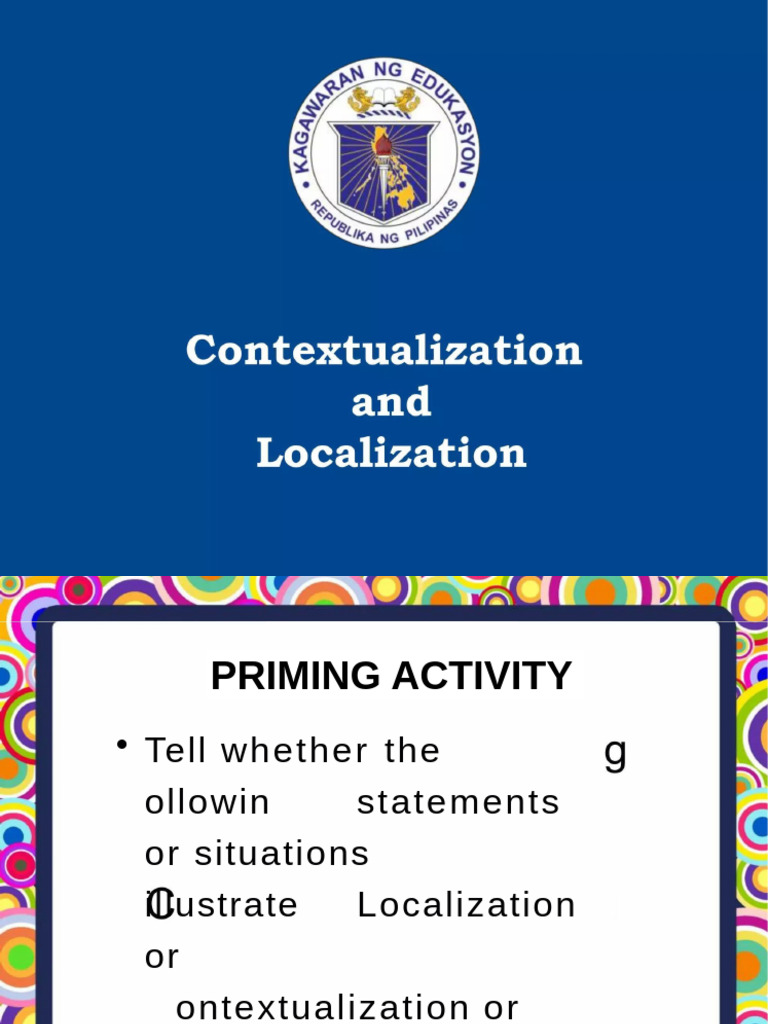 contextualization-and-localization-ppt | PDF | Intelligence | Learning