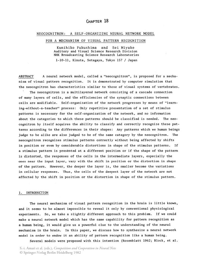 Fukushima and Miyake - 1982 - Neocognitron a self-organizing neural network model for a ...