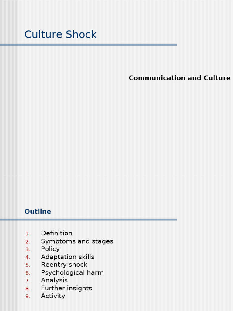 Topic 8 - Culture Shock | PDF | Experience | Knowledge