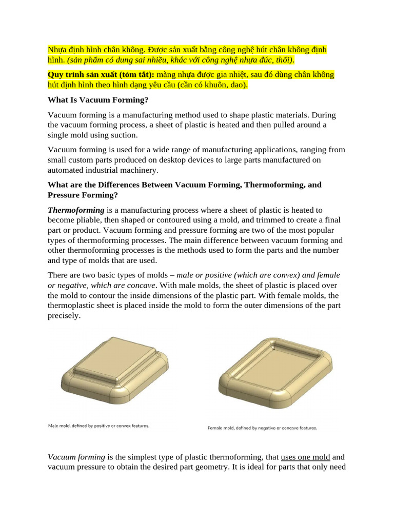 Vacuum Forming: Process & Applications | PDF | Building Materials ...