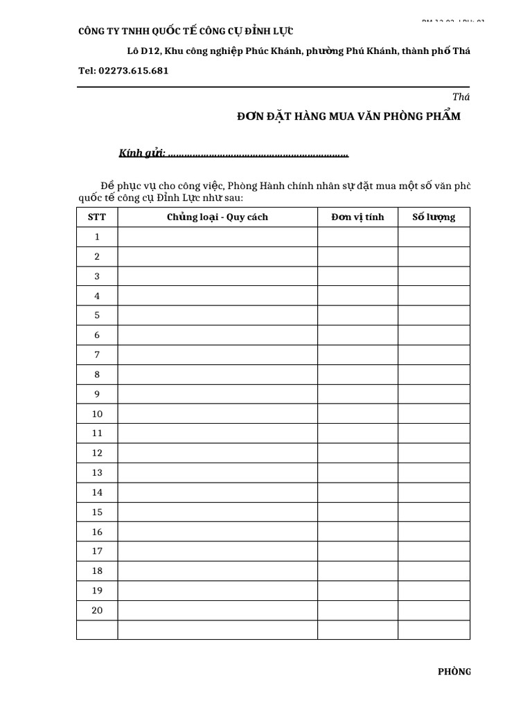 Mau Dat Mua VPP | PDF