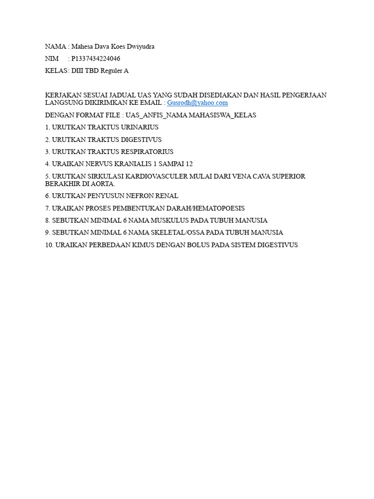 UAS - ANFIS - P1337434224046 - Mahesa Dava Koes Dwiyudra - RegA | PDF