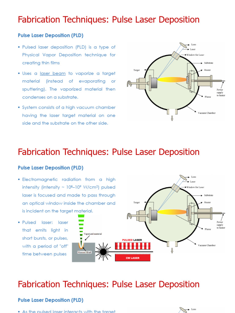 Pulse Laser Deposition | PDF | Physical Chemistry | Materials Science
