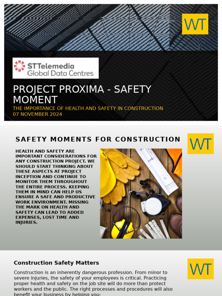 WT-Safety Moment 21 November 2024 | PDF | Occupational Safety And ...