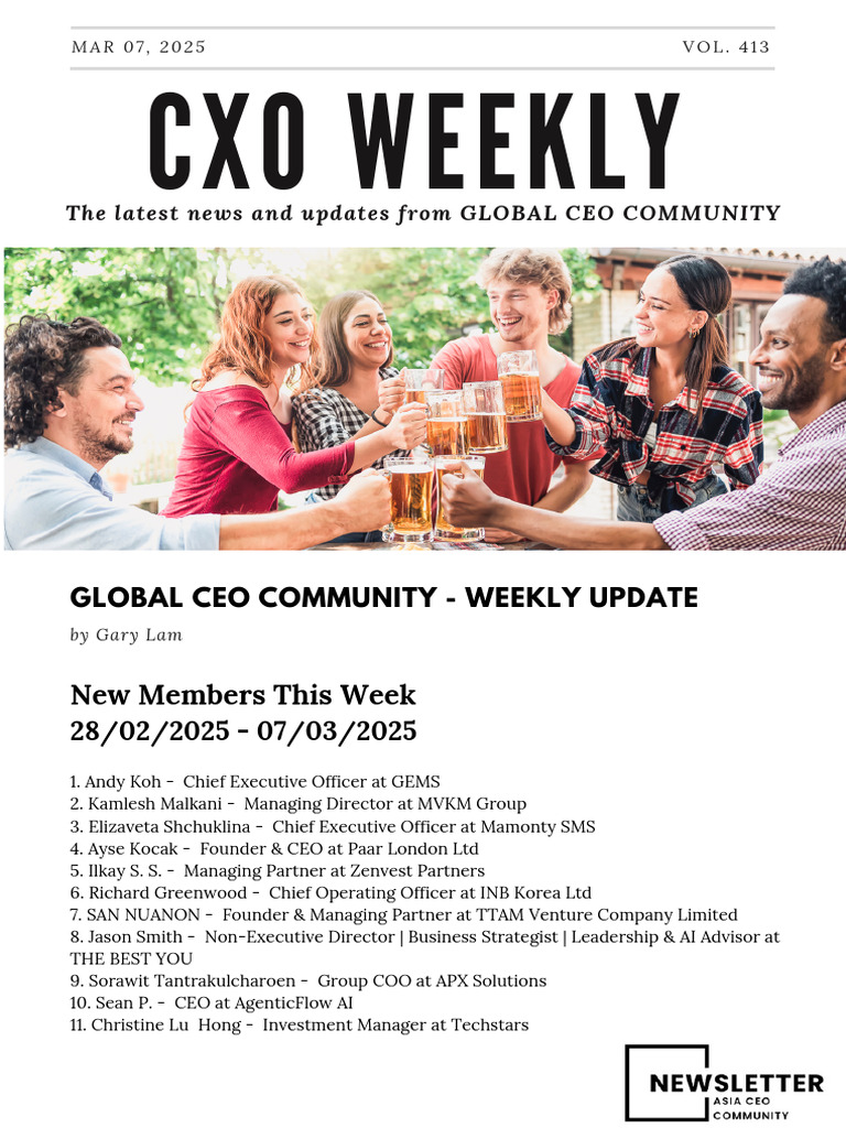 CXO Weekly - 07 03 2025 | PDF | Startup Company | Small Business ...