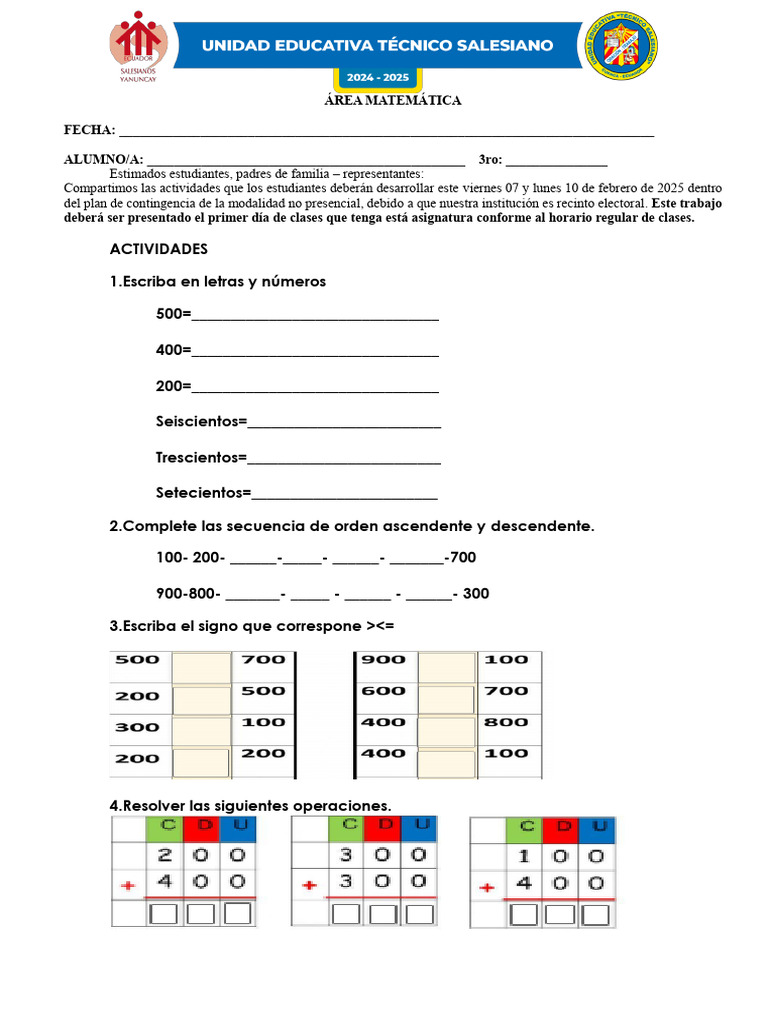 Actividades Matemáticas para Estudiantes | PDF