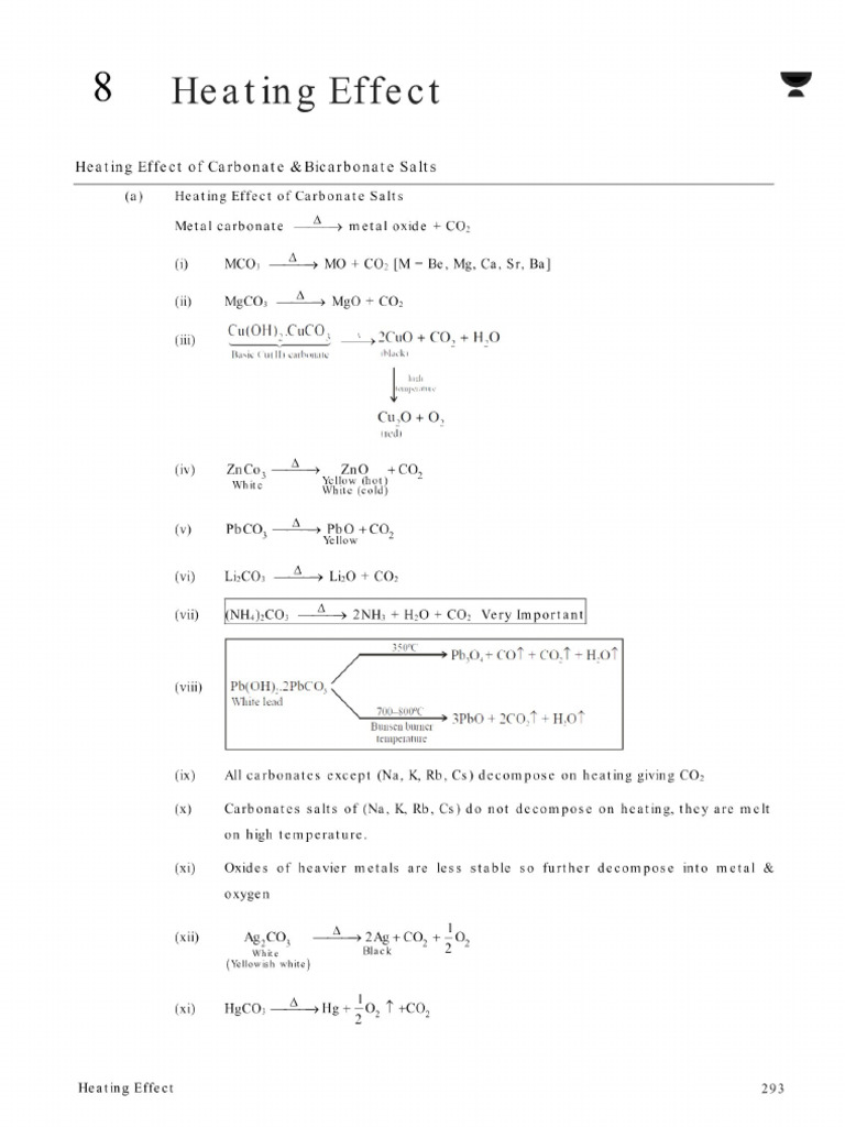 Inorganic Chemistry Heating Effect Processed | PDF