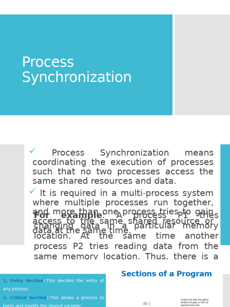 Process Synchronization | PDF | Synchronization | Computing
