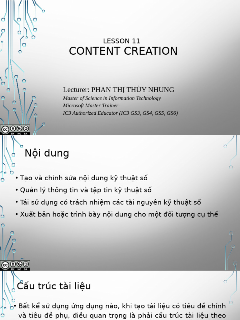 Level 2-Lesson 11 - Content Creation | PDF