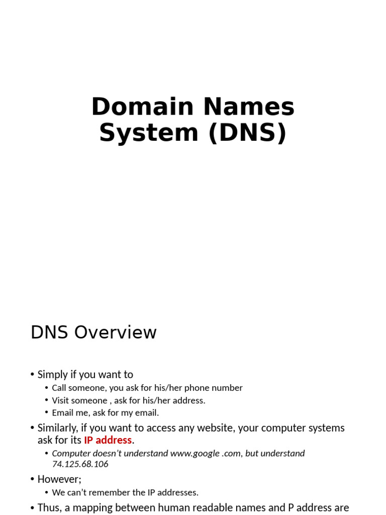 Understanding Domain Name System (DNS) | PDF | Domain Name System ...