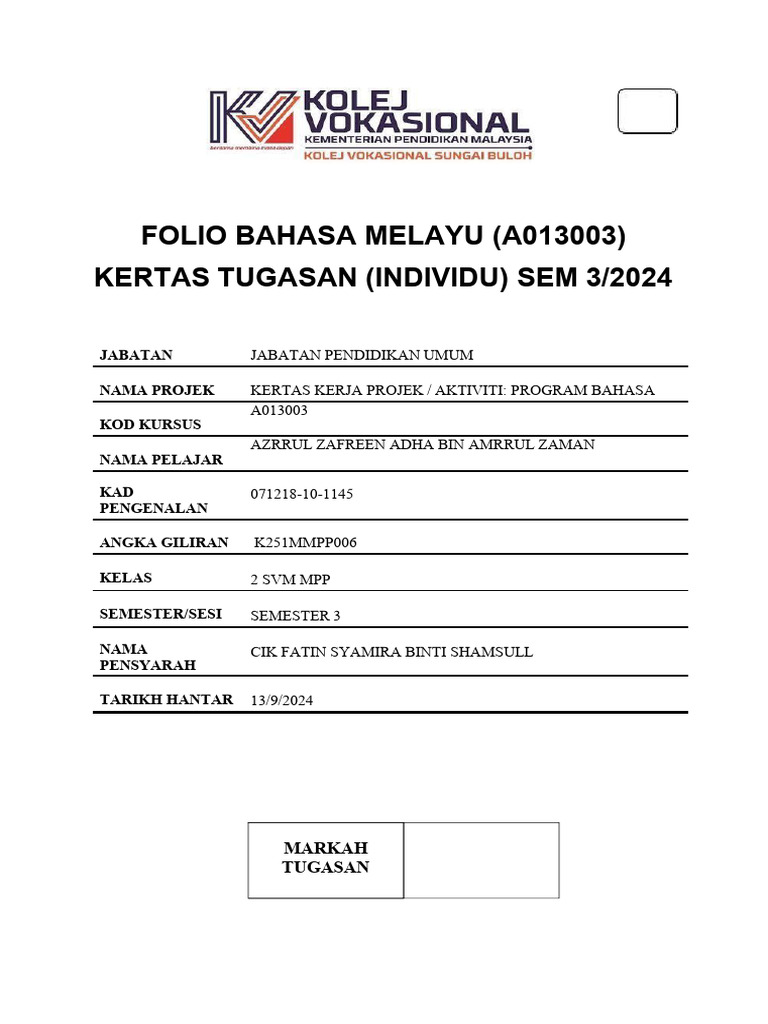 PB BM Sem 3 | PDF