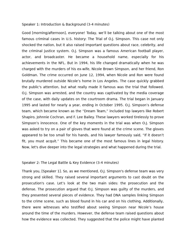 O..J Simpson | PDF | Criminal Law | Criminal Justice