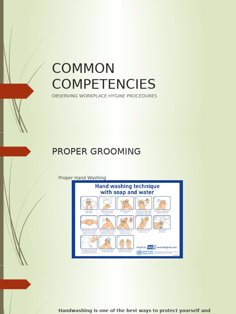 Common Uc2 Observe Workplacehygiene Procedures | PDF | Hygiene | Hand Washing