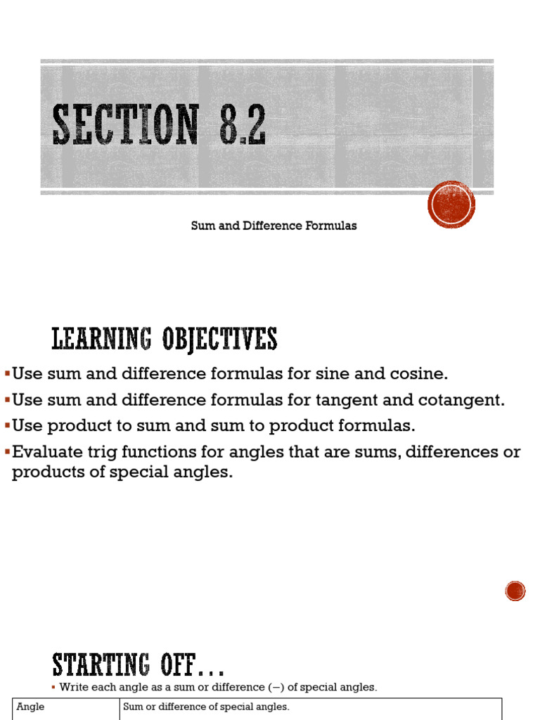8.2-Class | PDF | Trigonometric Functions | Mathematical Objects