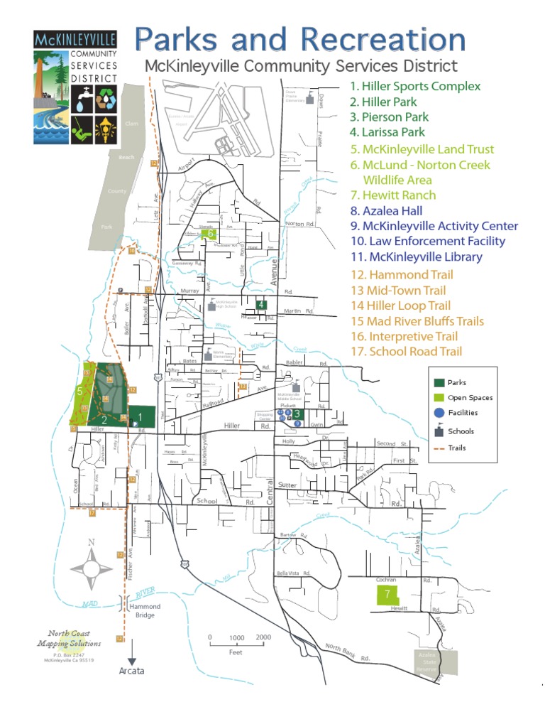 McKinleyville Parks & Trails Map | PDF | Travel