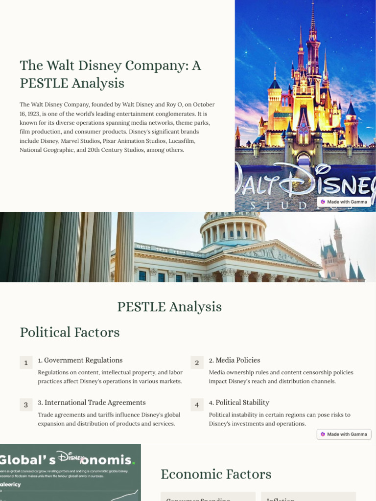 Disney PESTLE Analysis Overview | PDF | The Walt Disney Company | Inflation