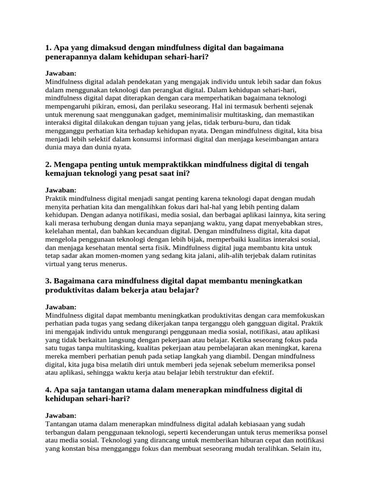 Mindfulness Digital | PDF