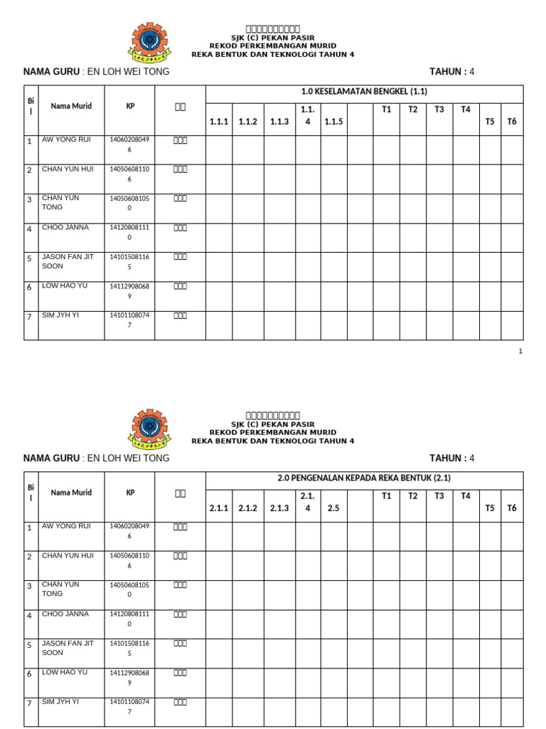 RPM TAHUN 4 - REKA BENTUK DAN TEKNOLOGI | PDF