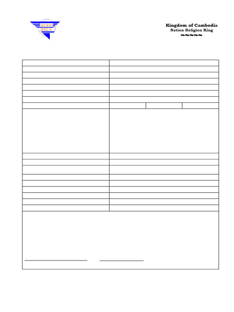 Application For Special Flight Form | PDF