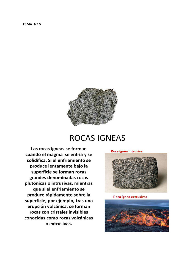 Cap. 5 Rocas Igneas | PDF | Roca ígnea | Roca (geología)