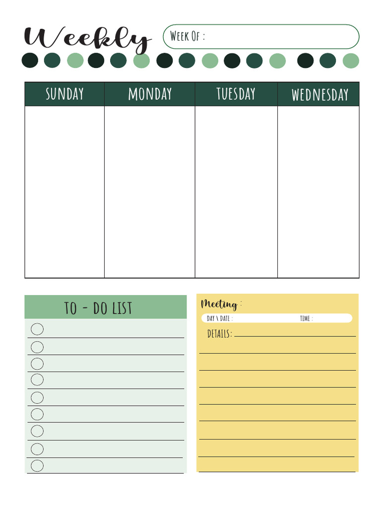 Weekly Lesson Plan Pdf