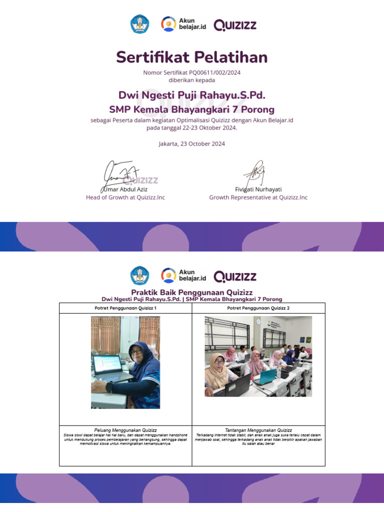 Sertifikat - Dwi Ngesti Puji Rahayu.S.Pd. | PDF