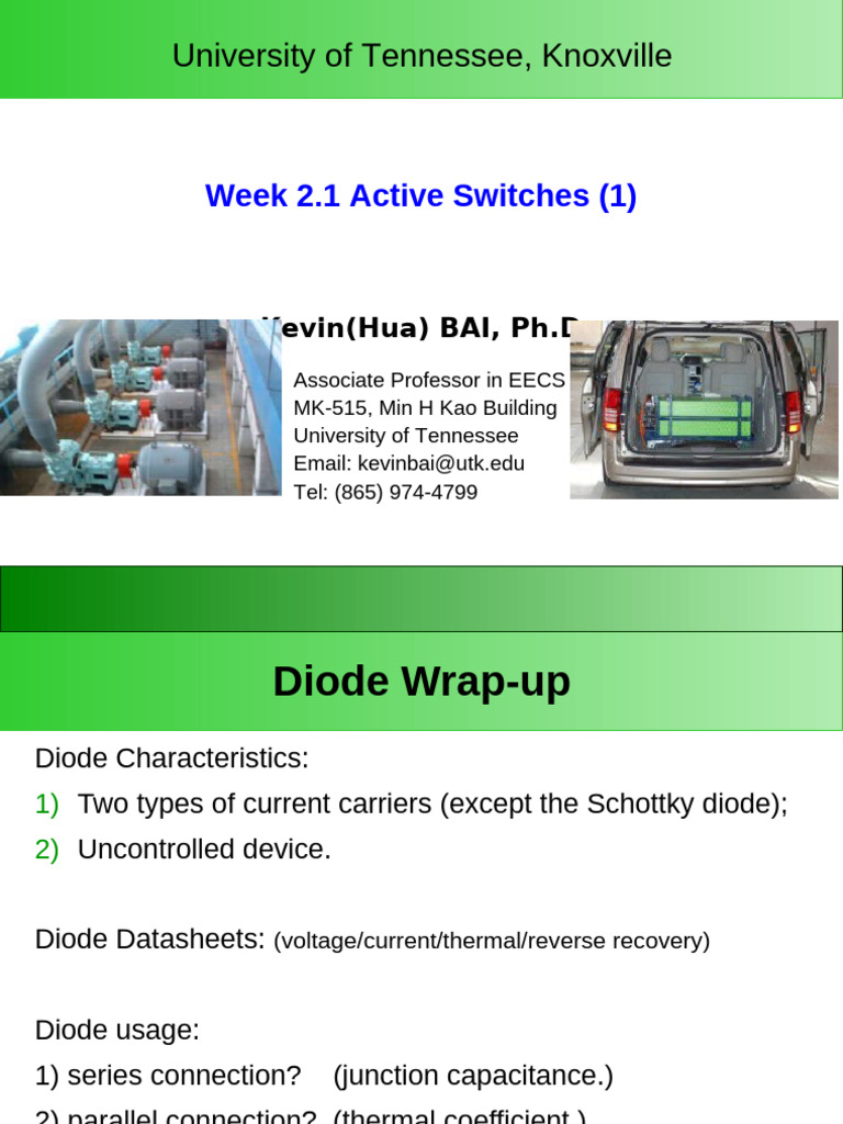 week 2.1 Active Switch (1) | PDF | Diode | Bipolar Junction Transistor
