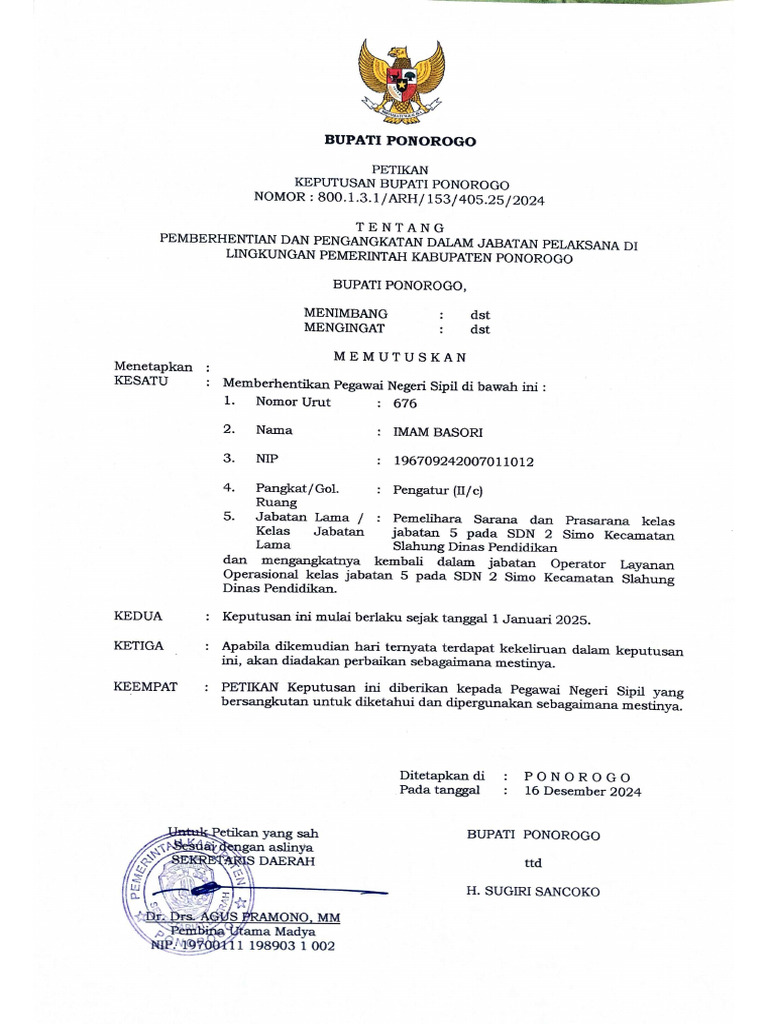 SK BARU IMAM BASORI (2) | PDF