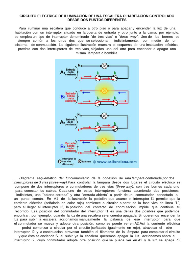 Doble Control para Encender El Foco | PDF | Cambiar | Electromagnetismo
