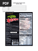 LABEL OF FOODS Energen | PDF