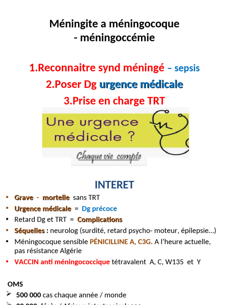 Méningite à méningocoque : Urgence vitale | PDF | Méningite | Maladies ...