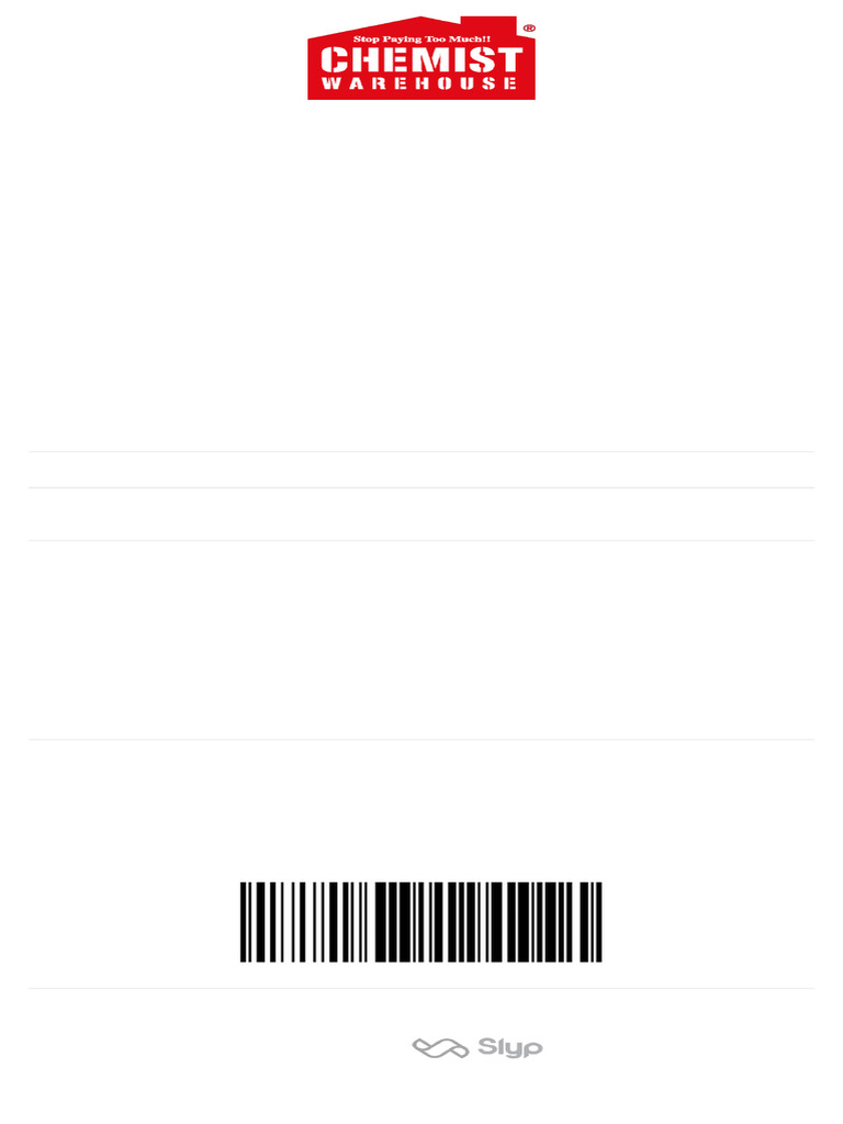 Chemist Warehouse Receipt | PDF