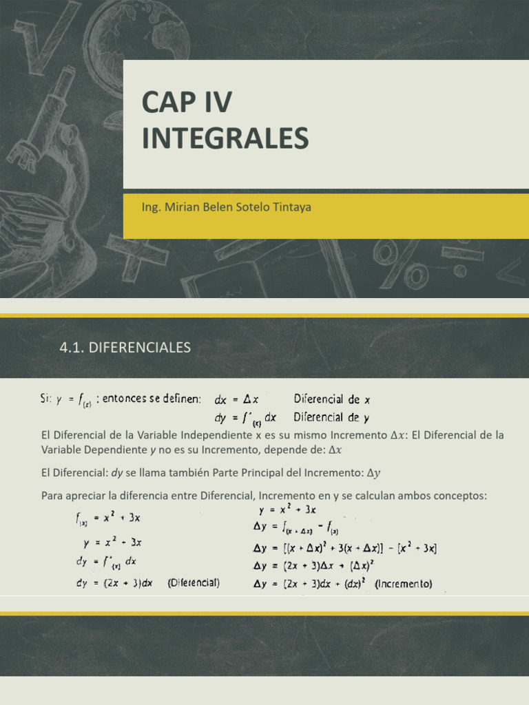 CAP IV_INTEGRALES | PDF | Integral | Variable (Matemáticas)