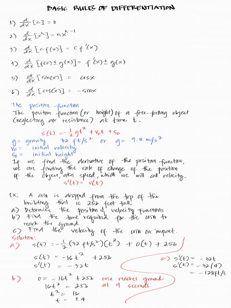 2 2 Basic Differentiation Techniques | PDF