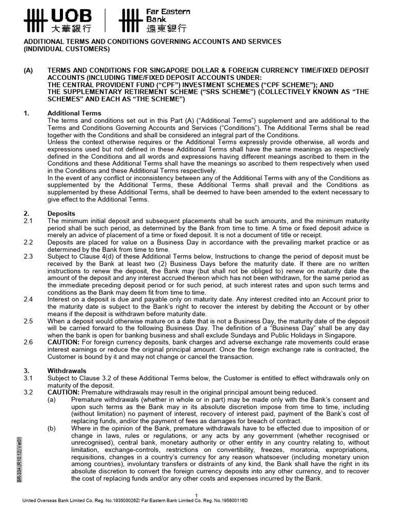 Uob FD Withdrawal Penalty - Google Search | PDF | Banks | Money