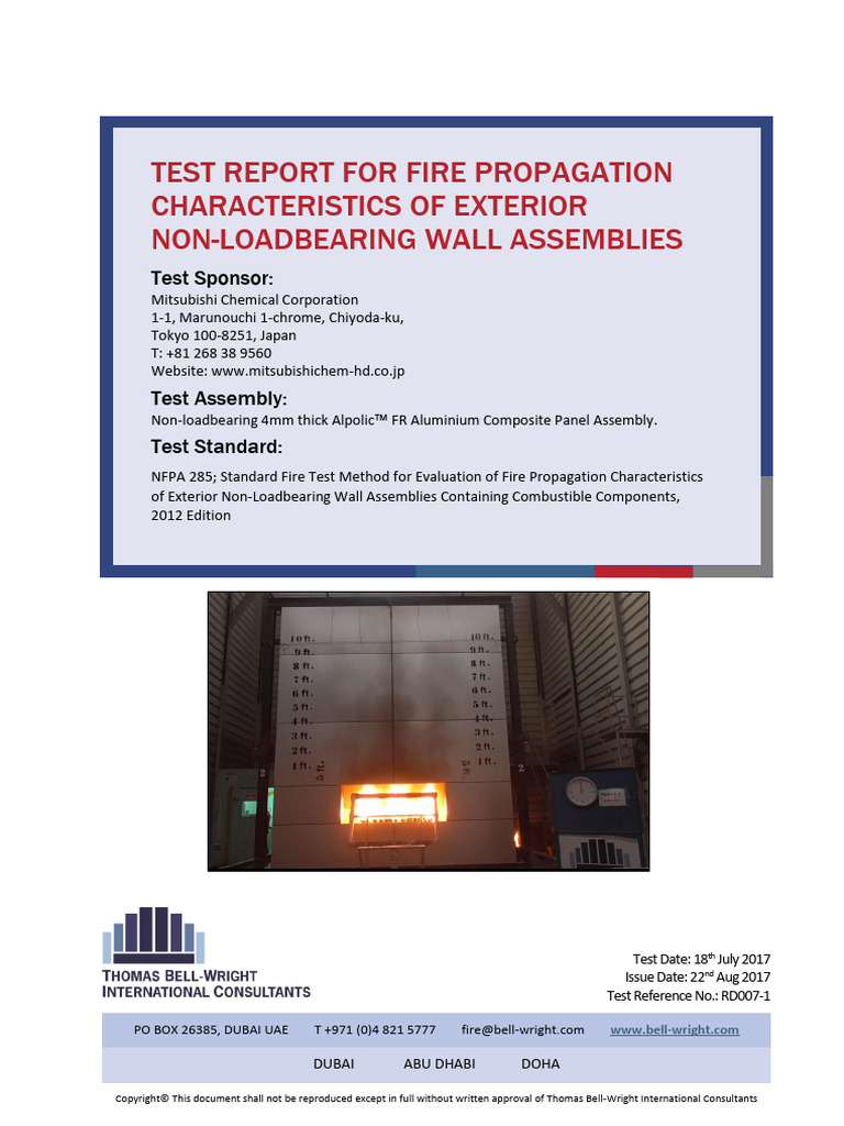 Ubc 26-9 Nfpa 285 - 2017 | PDF | Framing (Construction) | Drywall