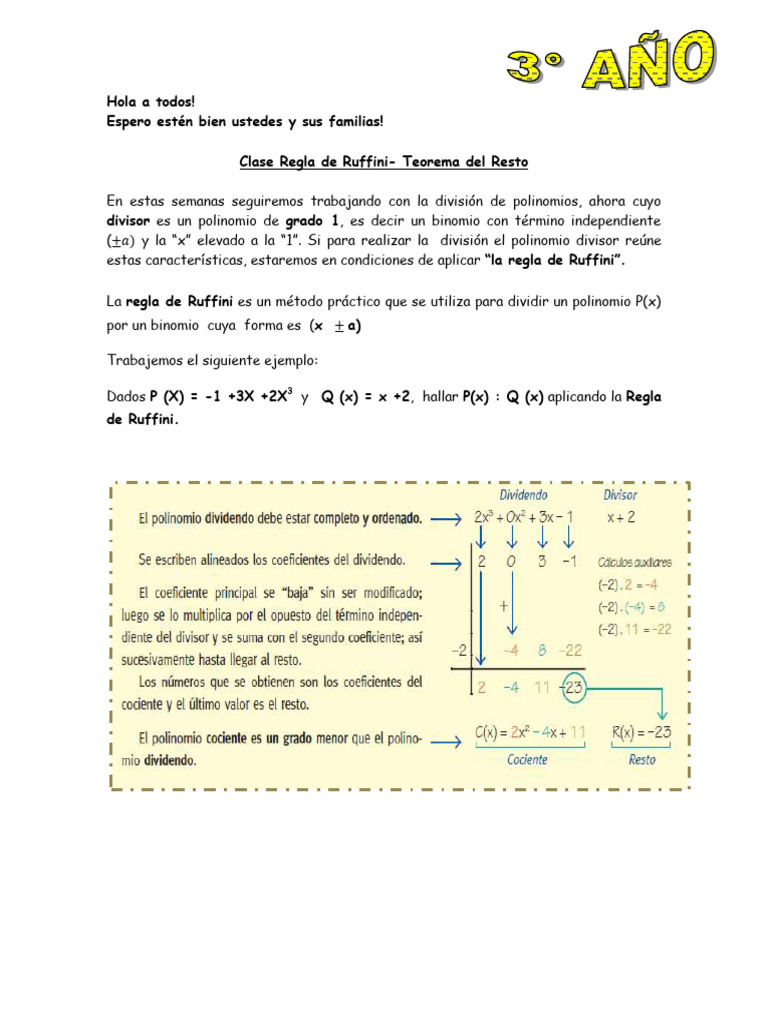 TP16 Regla de Ruffini | PDF